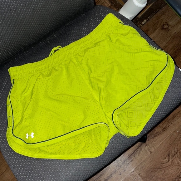 Under Armour | Shorts | Underarmour M Neon Running Shorts | Poshmark